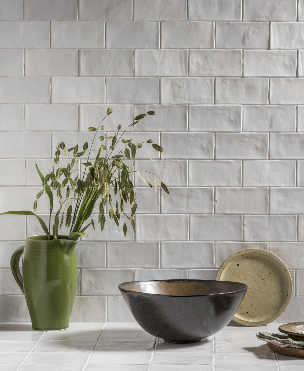 Zellige Nouveau Matt White Metro Ceramic Tile | Mandarin Stone