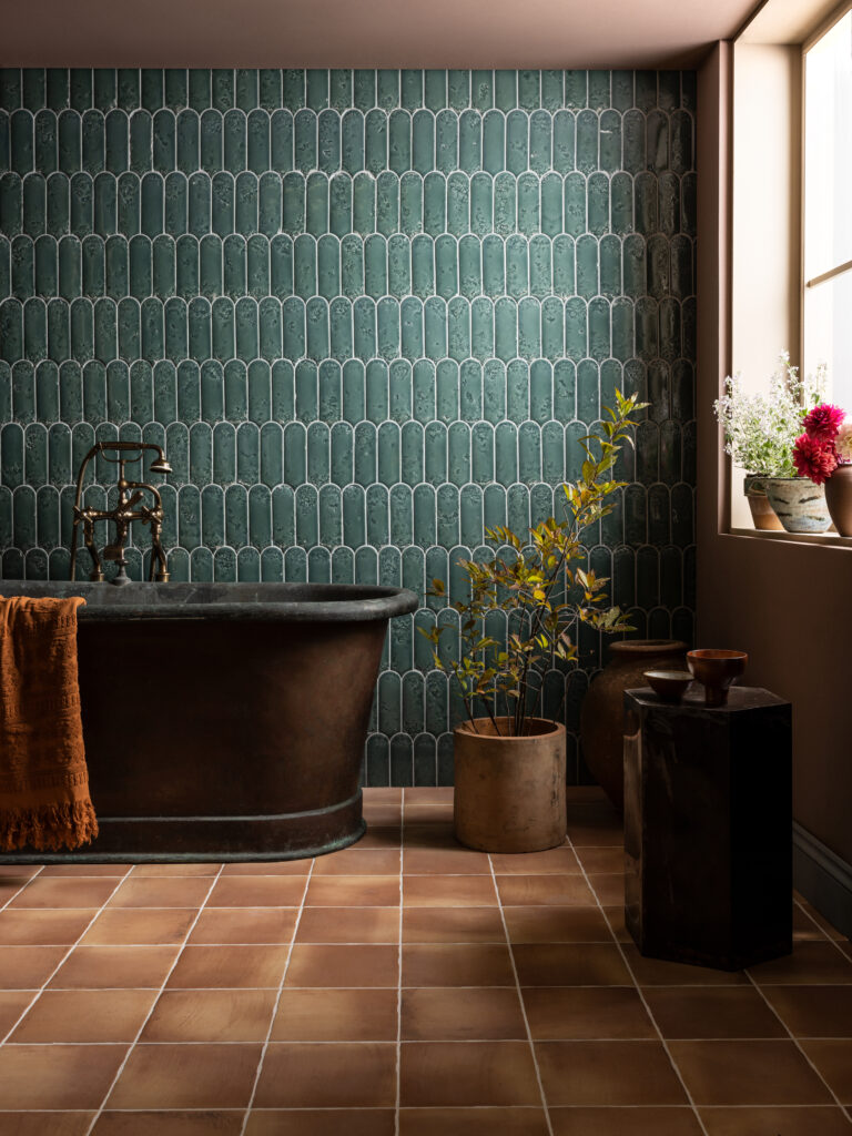 Java Jade Green Fan Gloss Ceramic Tile | Buy Green Tiles