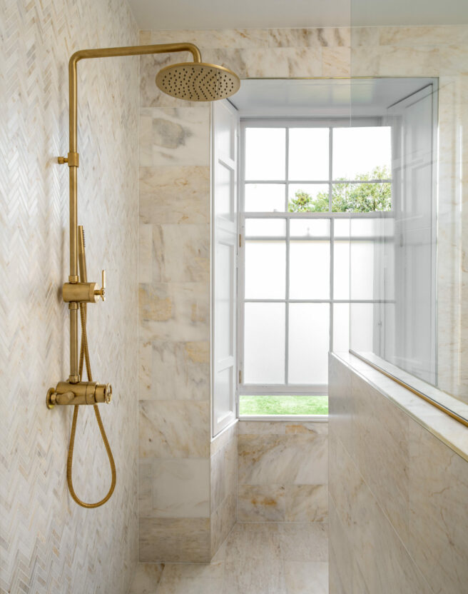 Calacatta Amber Honed Marble Tile | Mandarin Stone