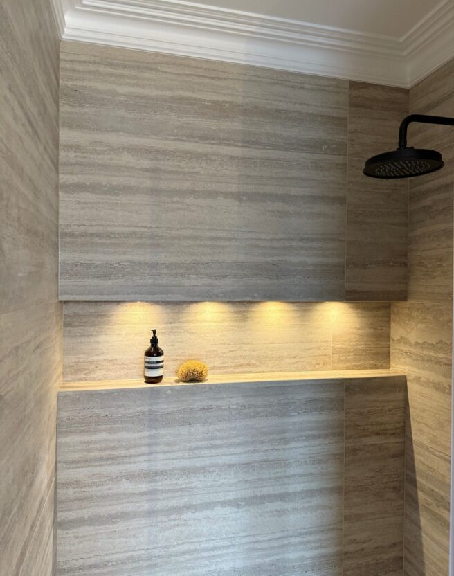 Tivoli Sand Linear Matt Stone Effect Porcelain Tile